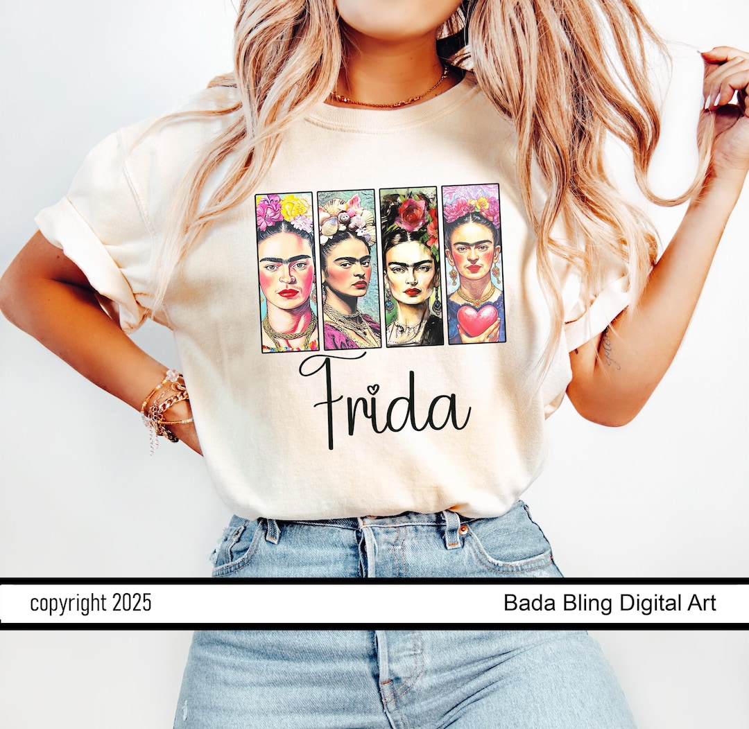 The Four Faces of Frida Original Art Collage POD Use is OK Fabric ...