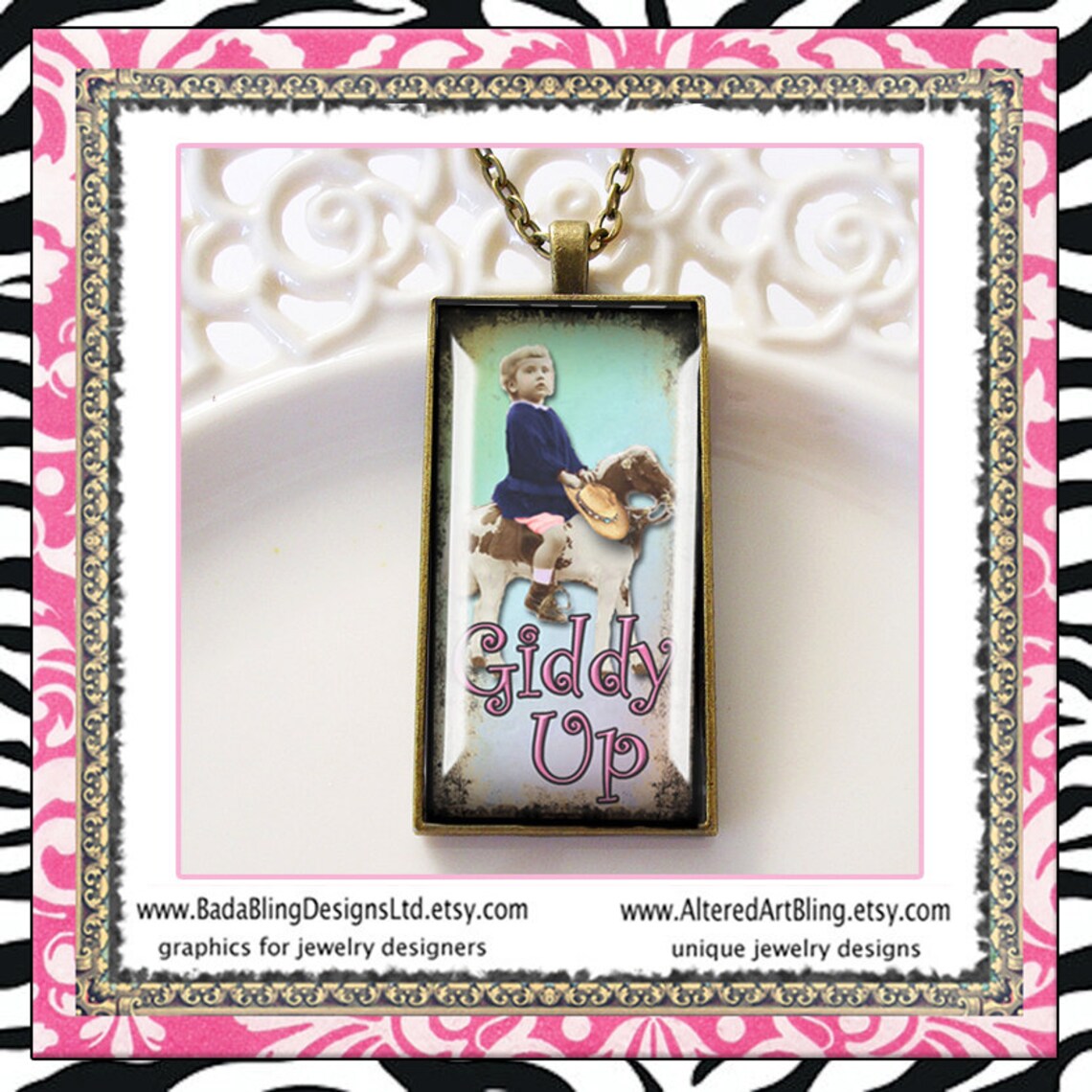1 X 2 Buckaroo Babes, Cowgirl Digital Collage Sheets for Art Pendants ...
