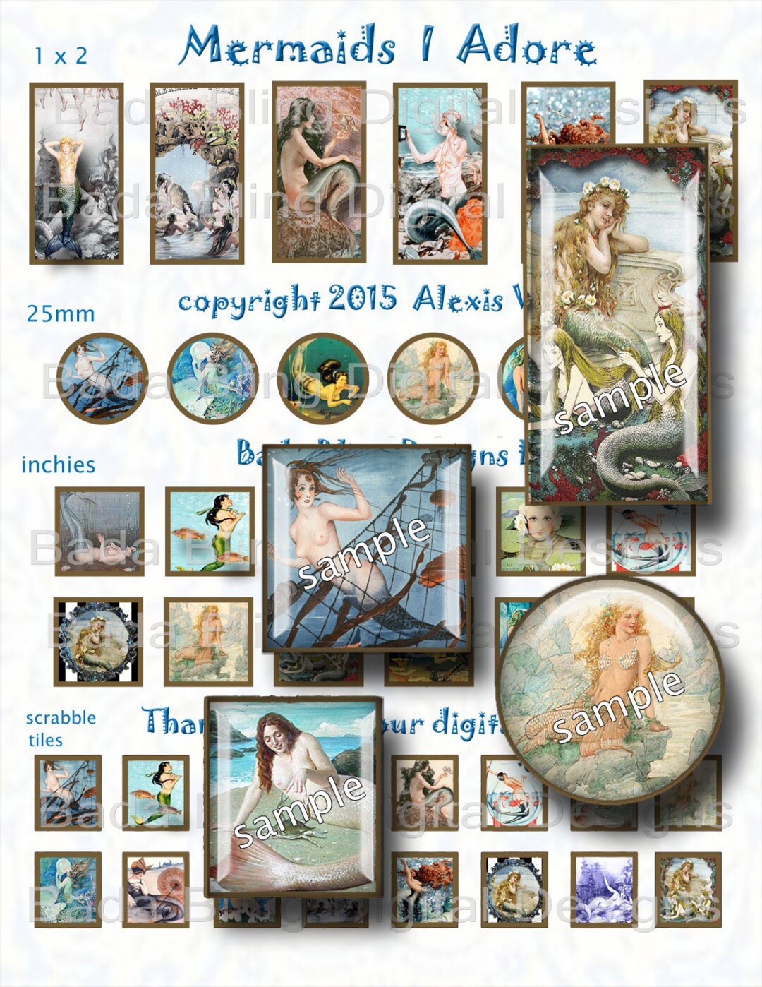 MERMAIDS I ADORE, a Jewelry Sampler .. INSTANT Digital Download at ...