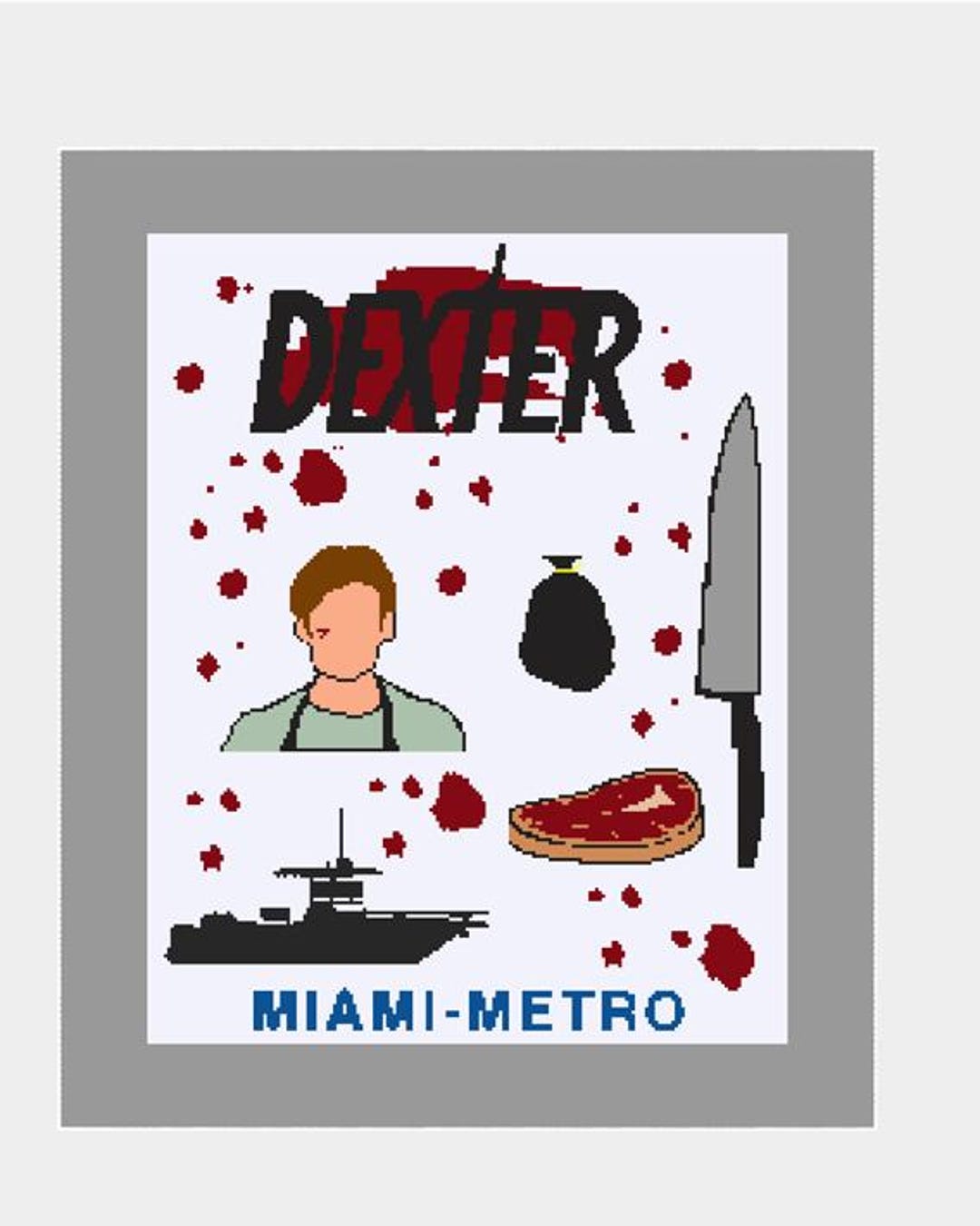 Dexter Morgan Crochet Graph - Etsy