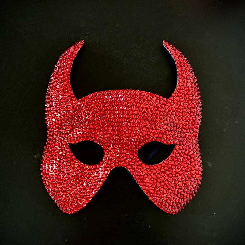 Rhinestone Mask - Etsy