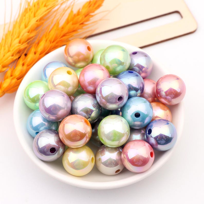 16MM Random Mix and Match, DIY Supply, Acrylic Pearl Bracelet Necklace ...