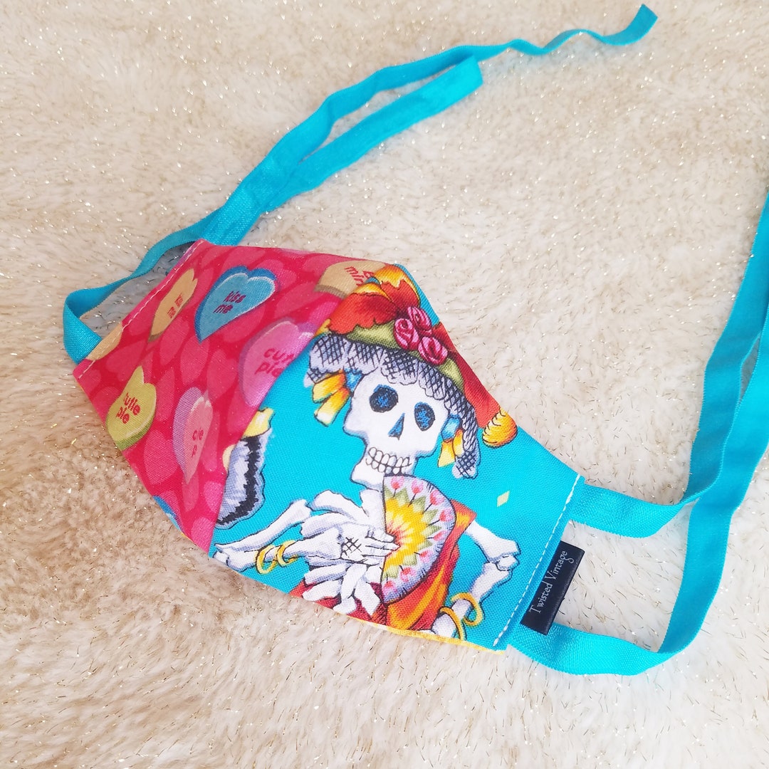 Little Girls Reversible Valentine's Day Conversation Hearts La Catrina ...