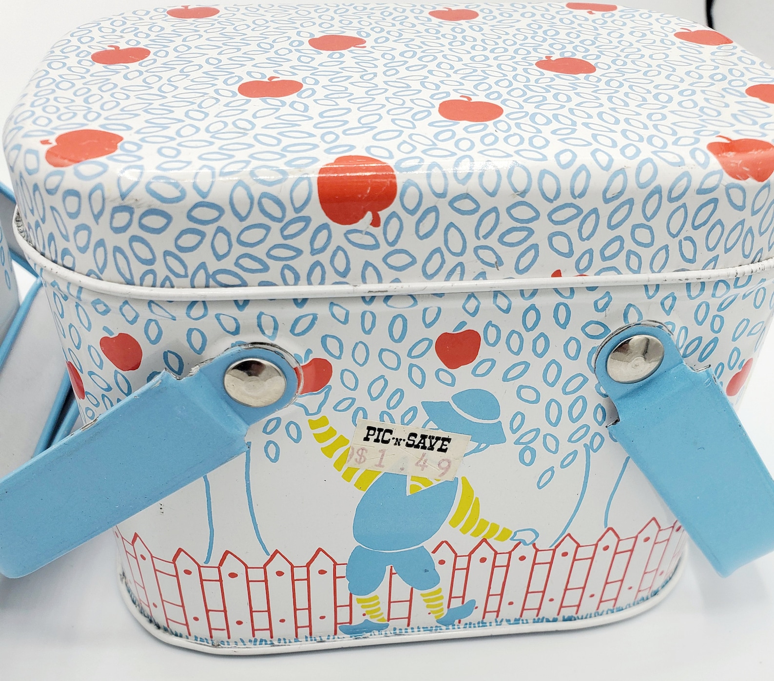 Vintage 1987 TBC the Tin Box Company of America Apple Orchard Basket ...