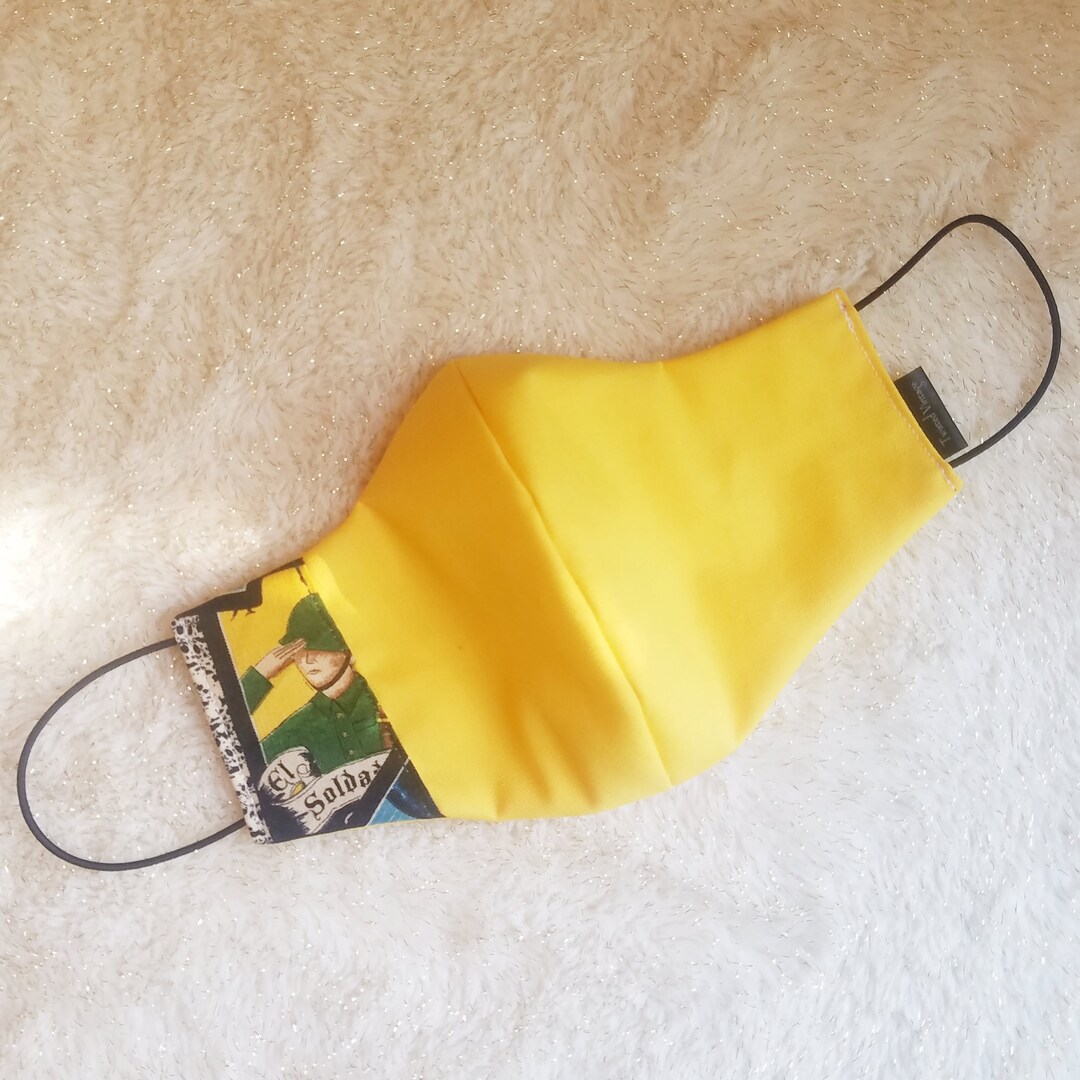 Mens Loteria Mexican Bingo El Soldado Green Soldier Face Mask Handmade ...