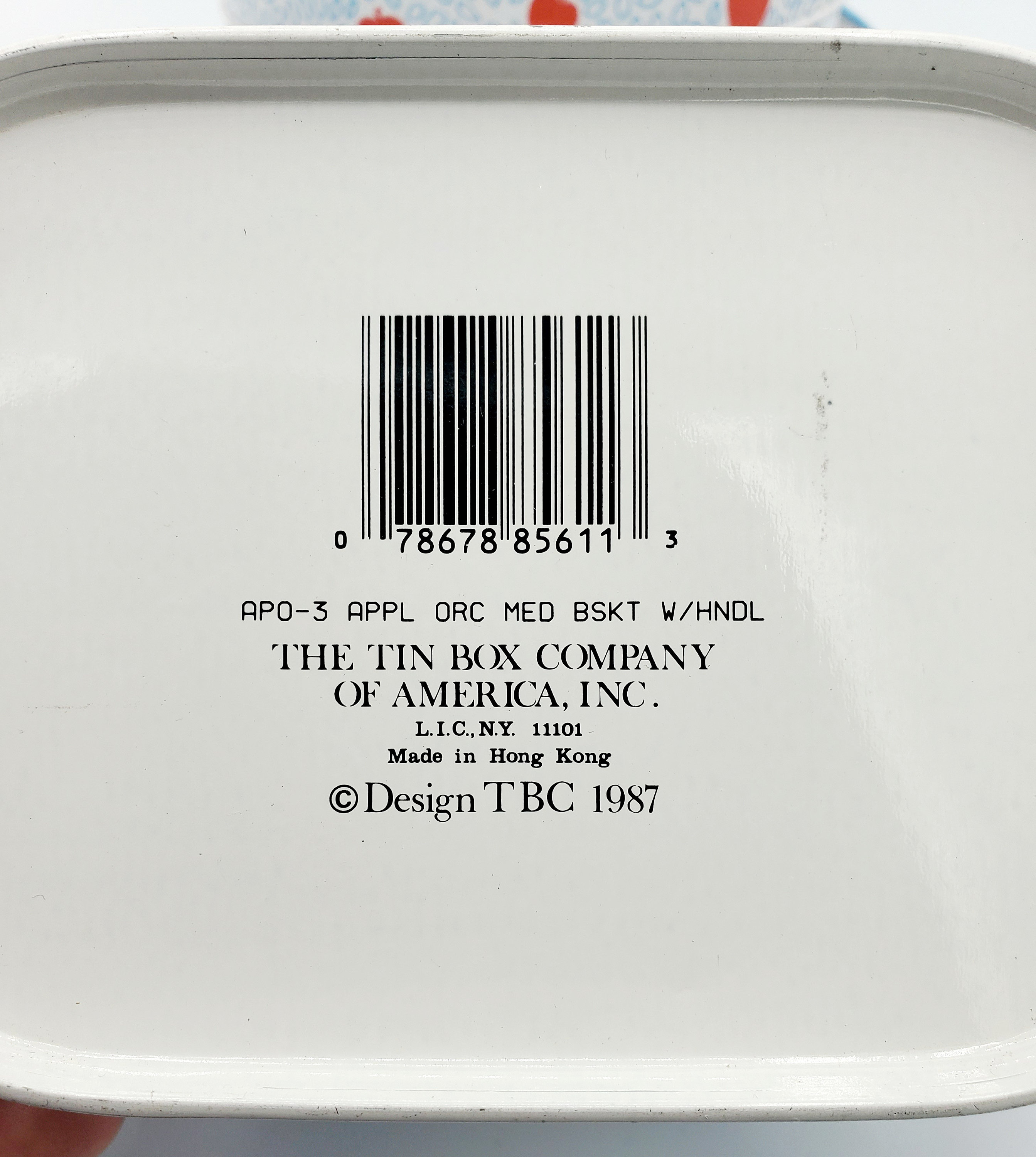 Vintage 1987 TBC the Tin Box Company of America Apple Orchard Basket ...