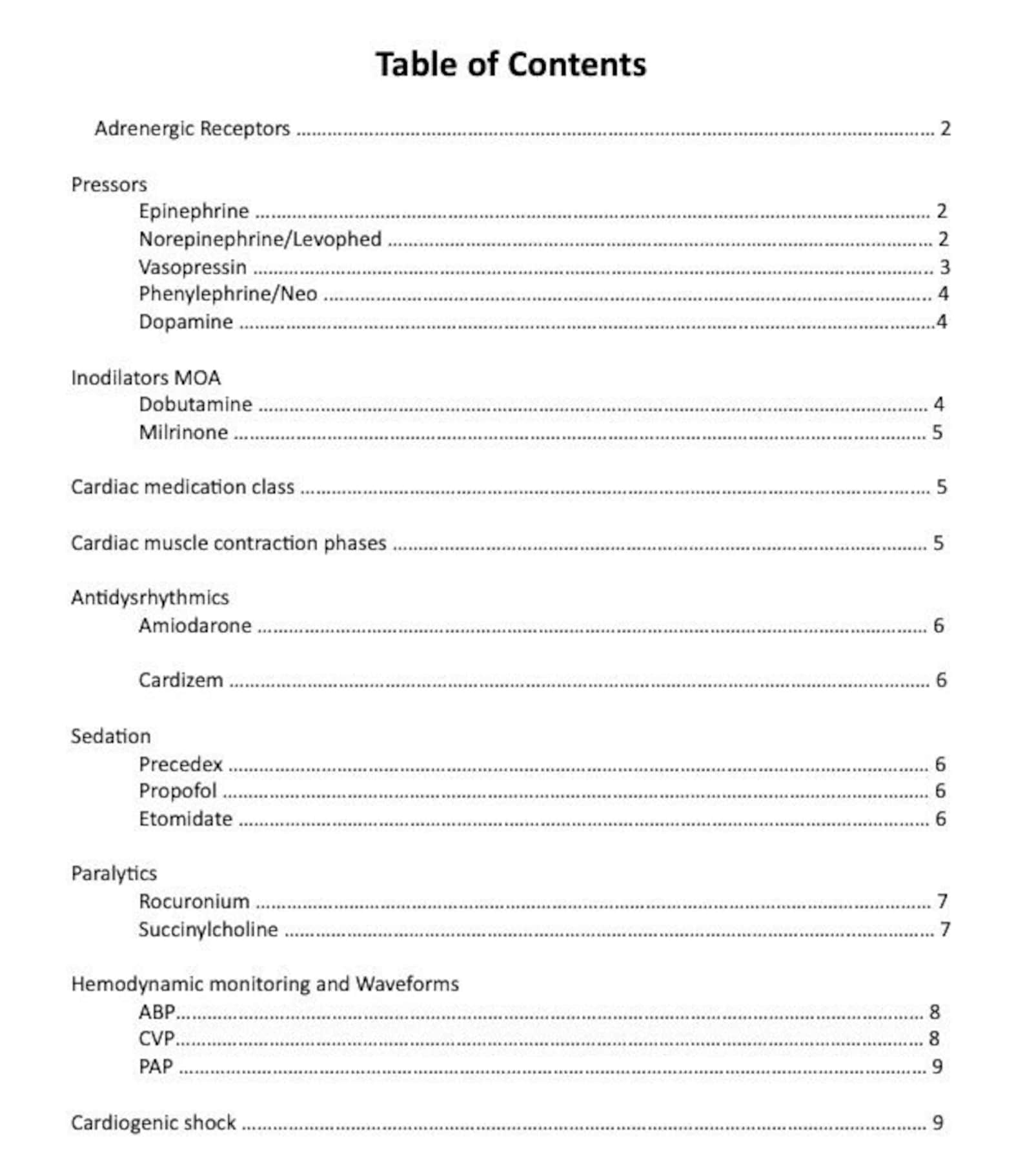 CRNA School Interview Drug MOA Study Guide - Etsy
