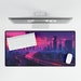 Cyberpunk Sunset Skyline Mouse Pad Neon Cityscape Gaming Desk Accessory ...