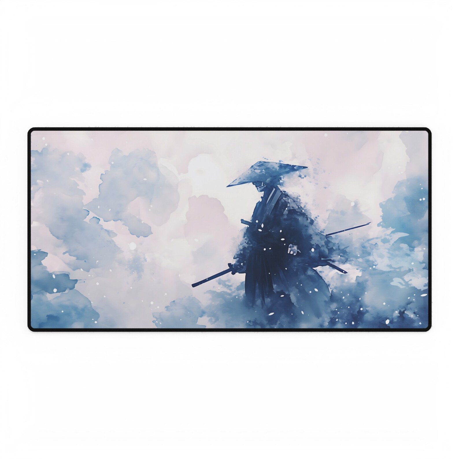 Steel & Neon: Cyberpunk Samurai Mousepad | Anime Art | Sci-fi Warrior ...