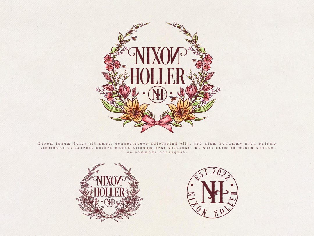 Premade Flower Farm Logo, Gardener Logo, Florist Logo, Flower Shop Logo ...