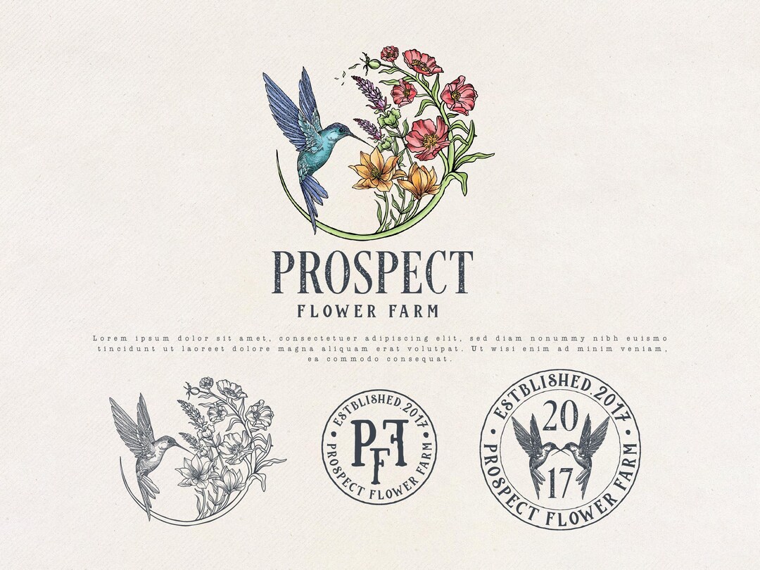 Flower Farm Logo, Family Farm Logo, Florist Logo, Flower Shop Logo ...