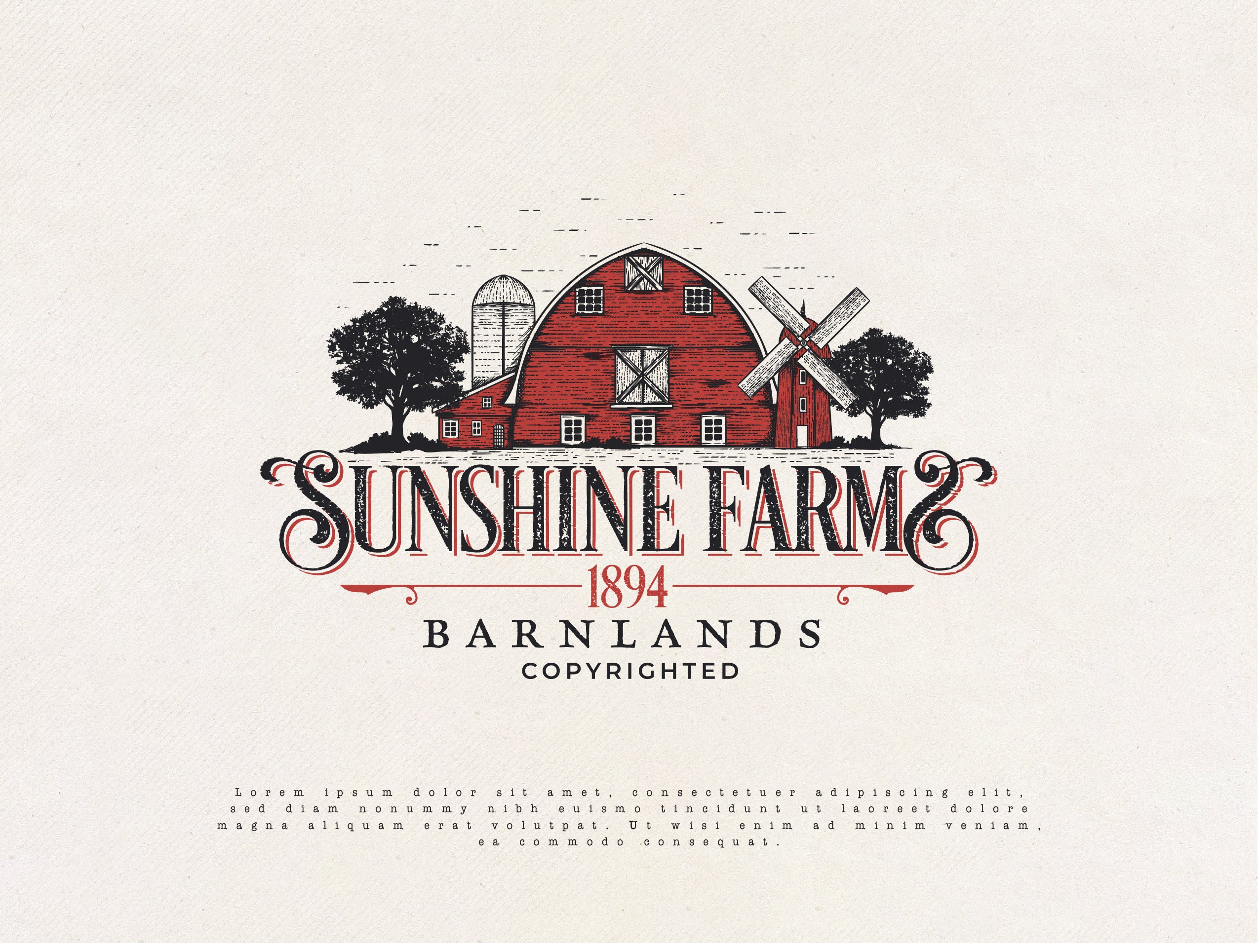 Hand Drawn Barn Logo Design, Farm Logo, Farming Logo, Homestead Logo ...