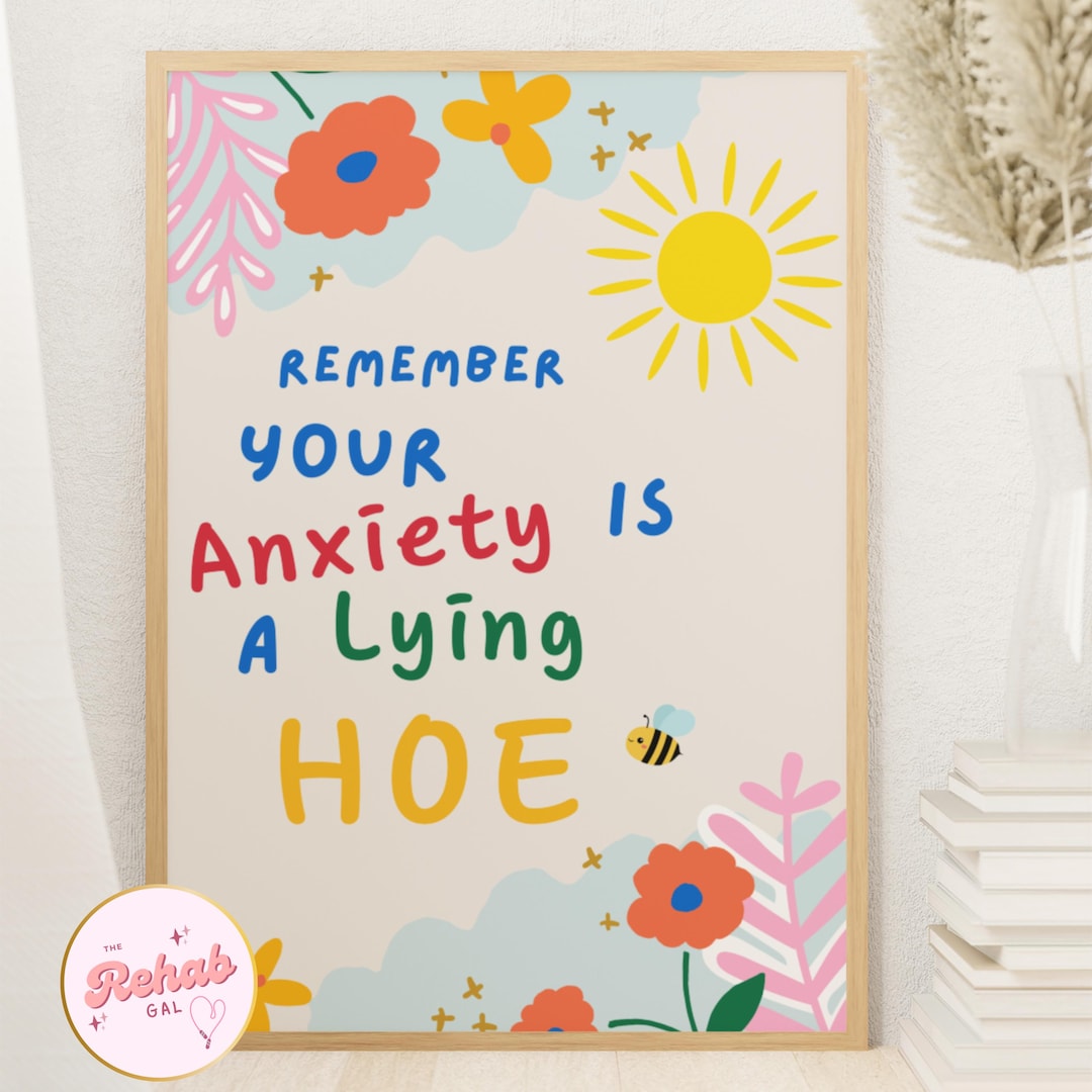 Funny Mental Health Awareness Decor, Empowering Self Love Wall Art ...