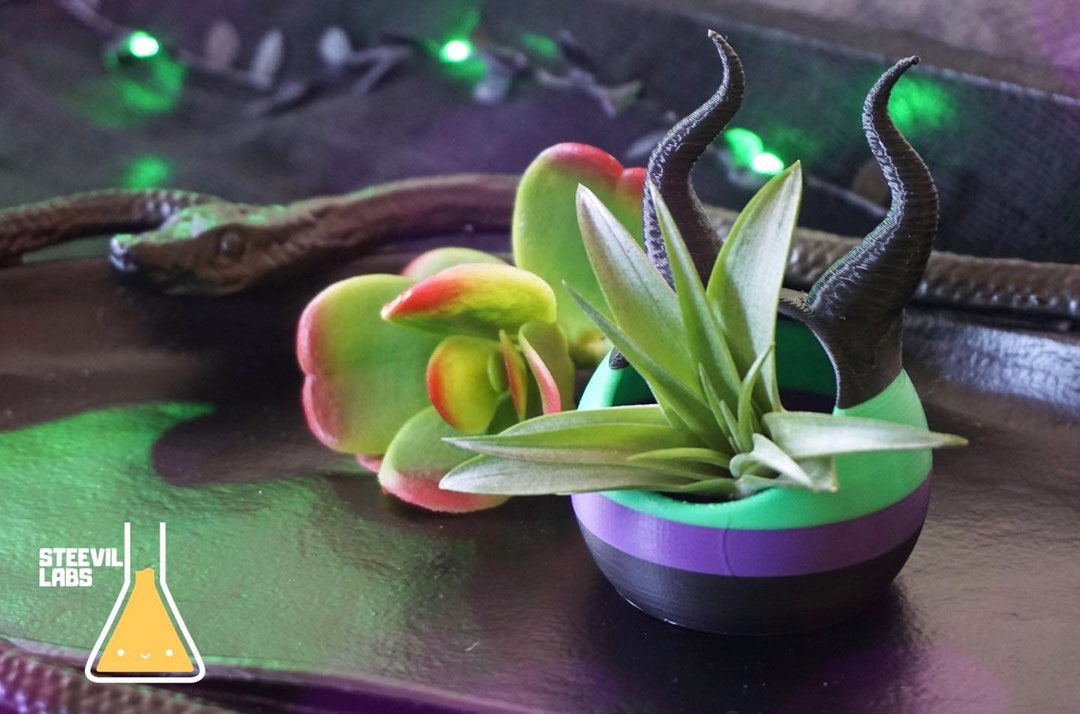 Maleficent Evil Fairy Godmother Inspired Planter Pot Succulent 3D ...