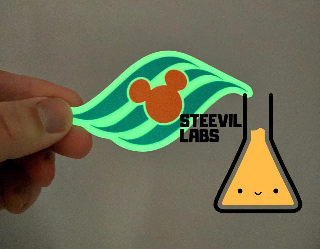 GLOW in the Dark Sticker Disney Cruise Line DCL Logo Treasure Destiny ...