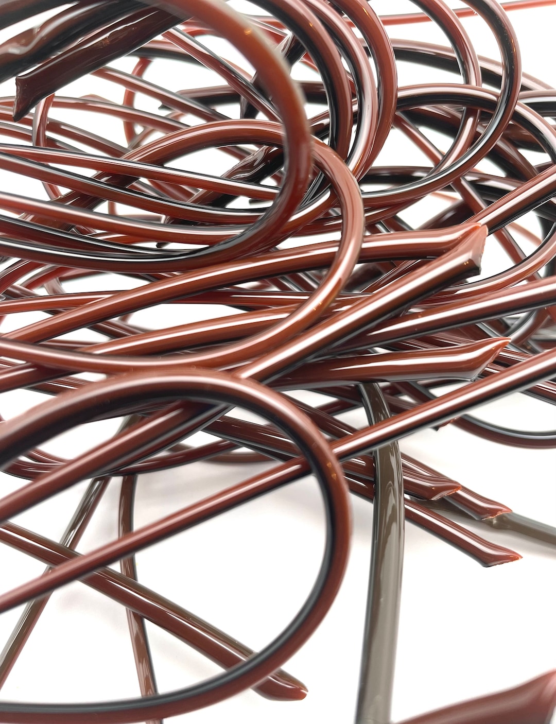 Extra Thin COE 96 Variegated Brown Plus Black Vitrigraph Stringer Mix ...