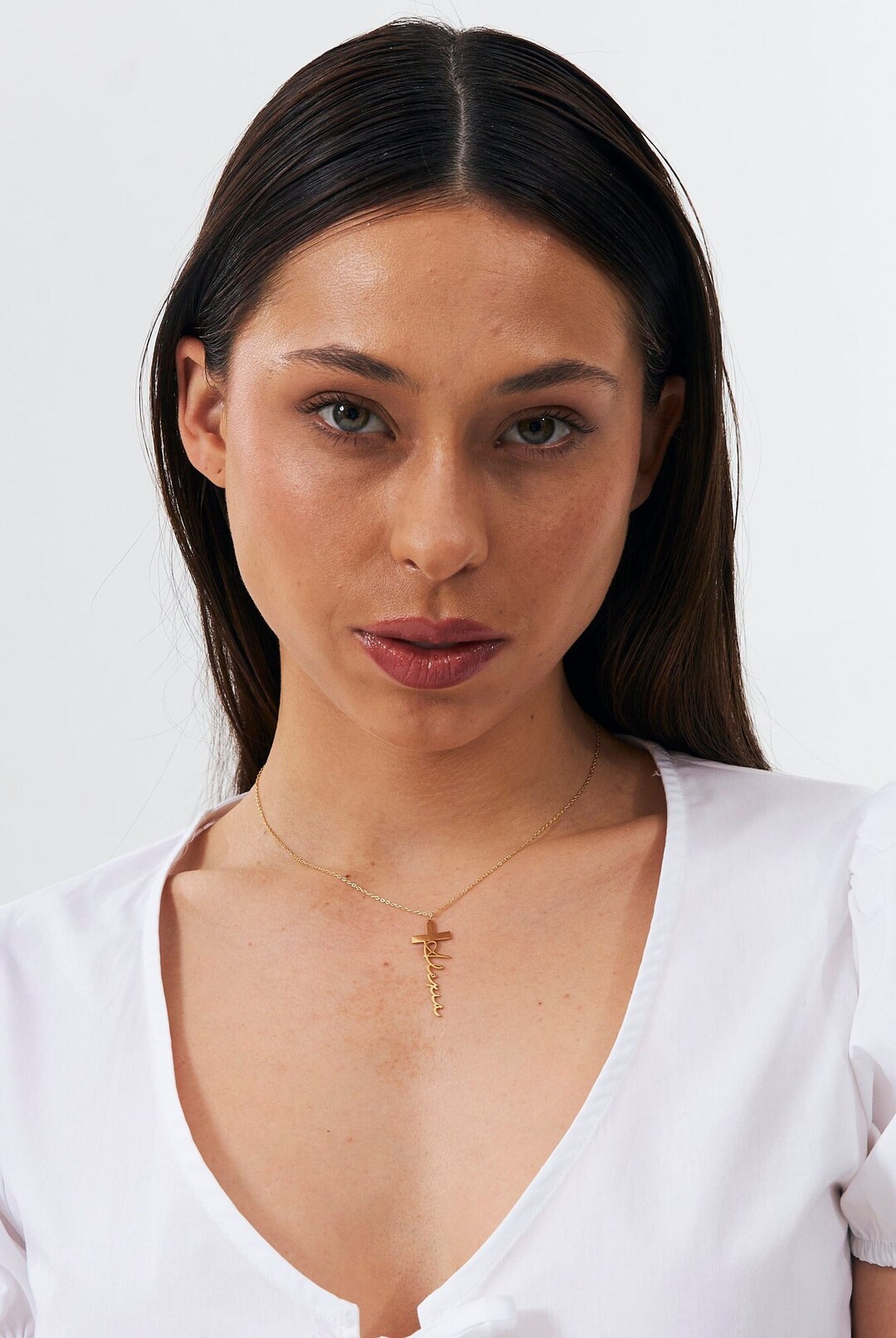 Personalized Cross Necklace With Name, Cross Jewelry, Jesus Love ...