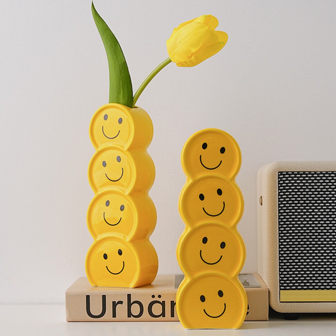 Smiling Face Ceramic Vase, Modern Home Decoration, Vase Decoration ...