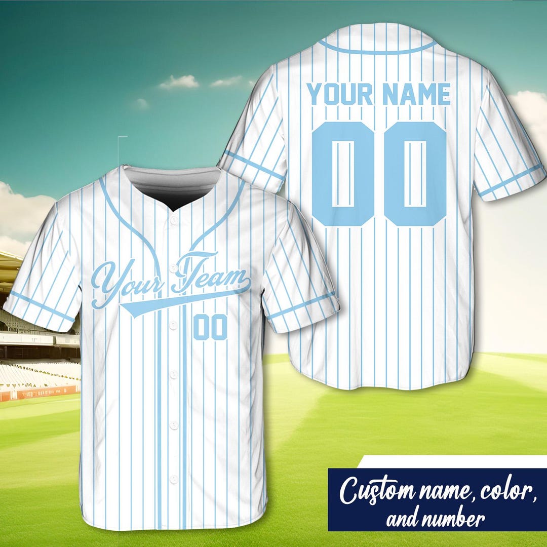 Custom Team Name and Number Baseball Jersey, Personalized T-shirt ...