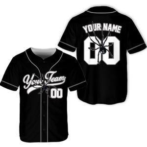 Custom Name and Number 3D Pattern Design Spider Baseball Jersey ...