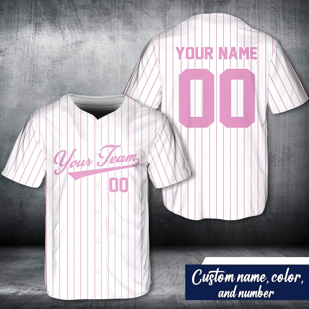 Custom Team Name and Number Baseball Jersey, Personalized T-shirt ...