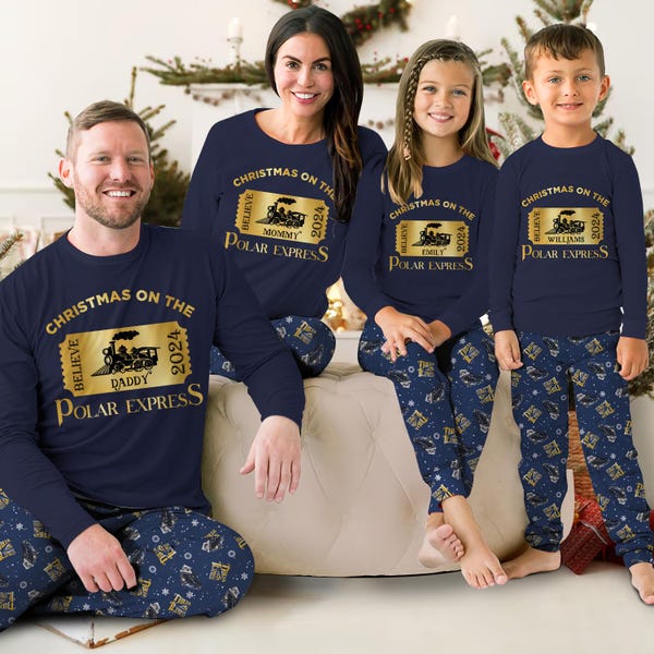 Polar Express Pajamas - Etsy UK