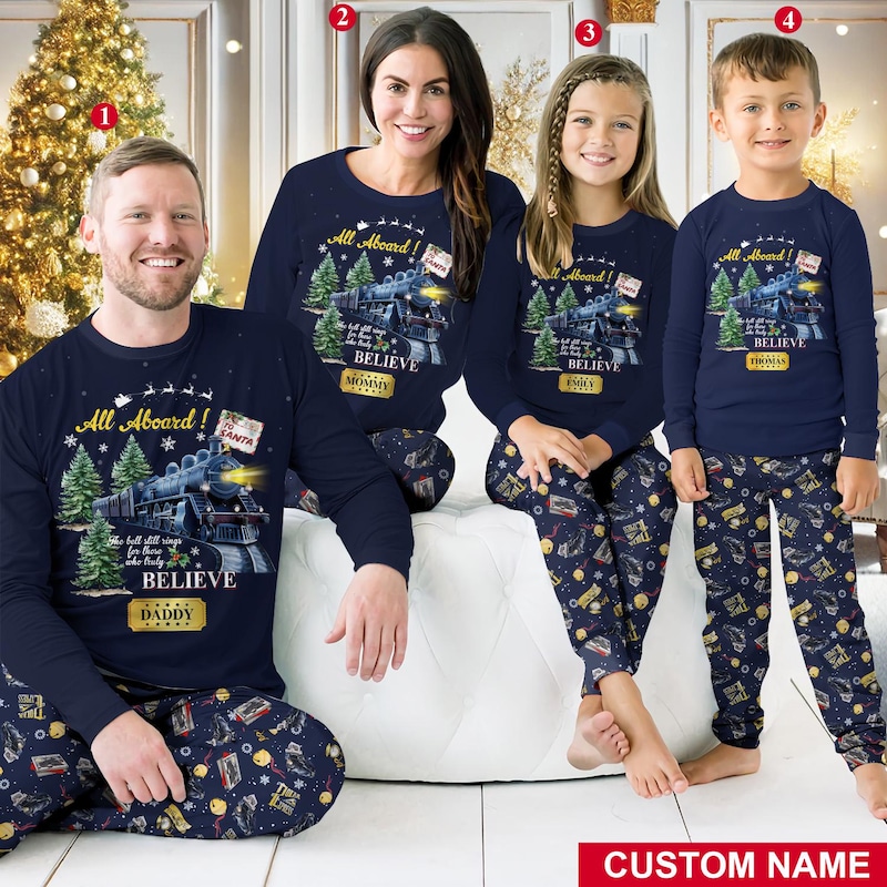 Polar Express Pajamas - Etsy