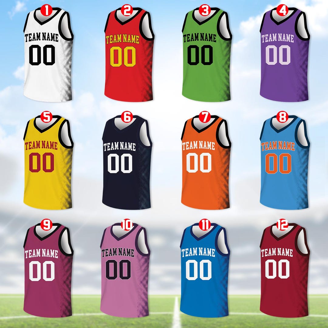 Custom Basketball Jersey Team Name & Number, Basketball Jersey Team ...