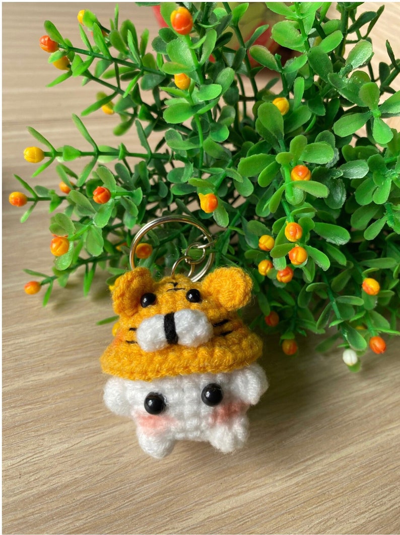 Handmade Crochet Mushroom Keychain, Handmade Mushroom, Crochet Keychain ...