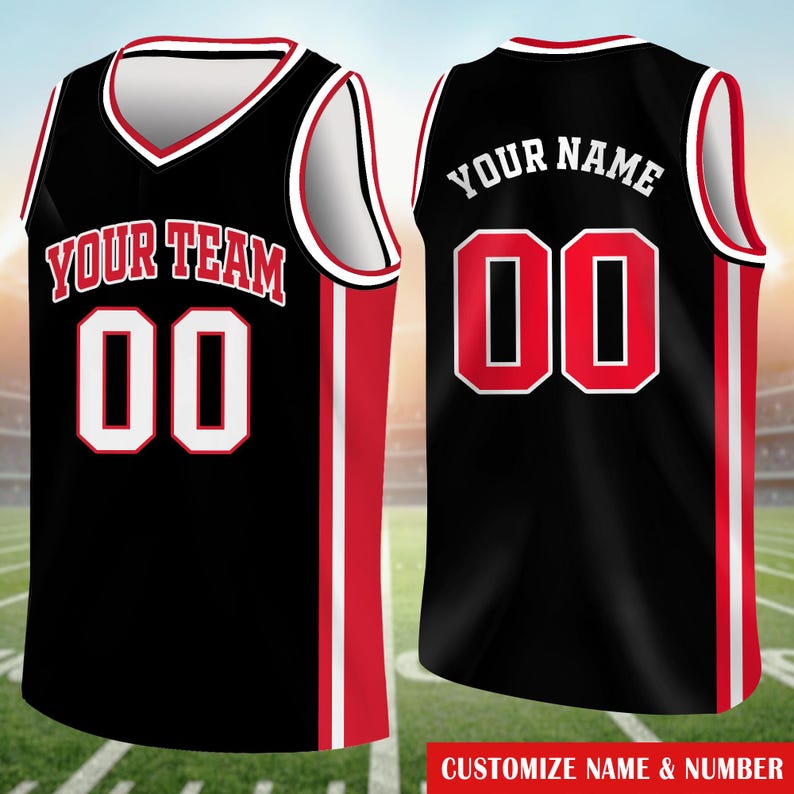 Custom Team Name and Number Basketball Jersey, Personalized Basketball ...