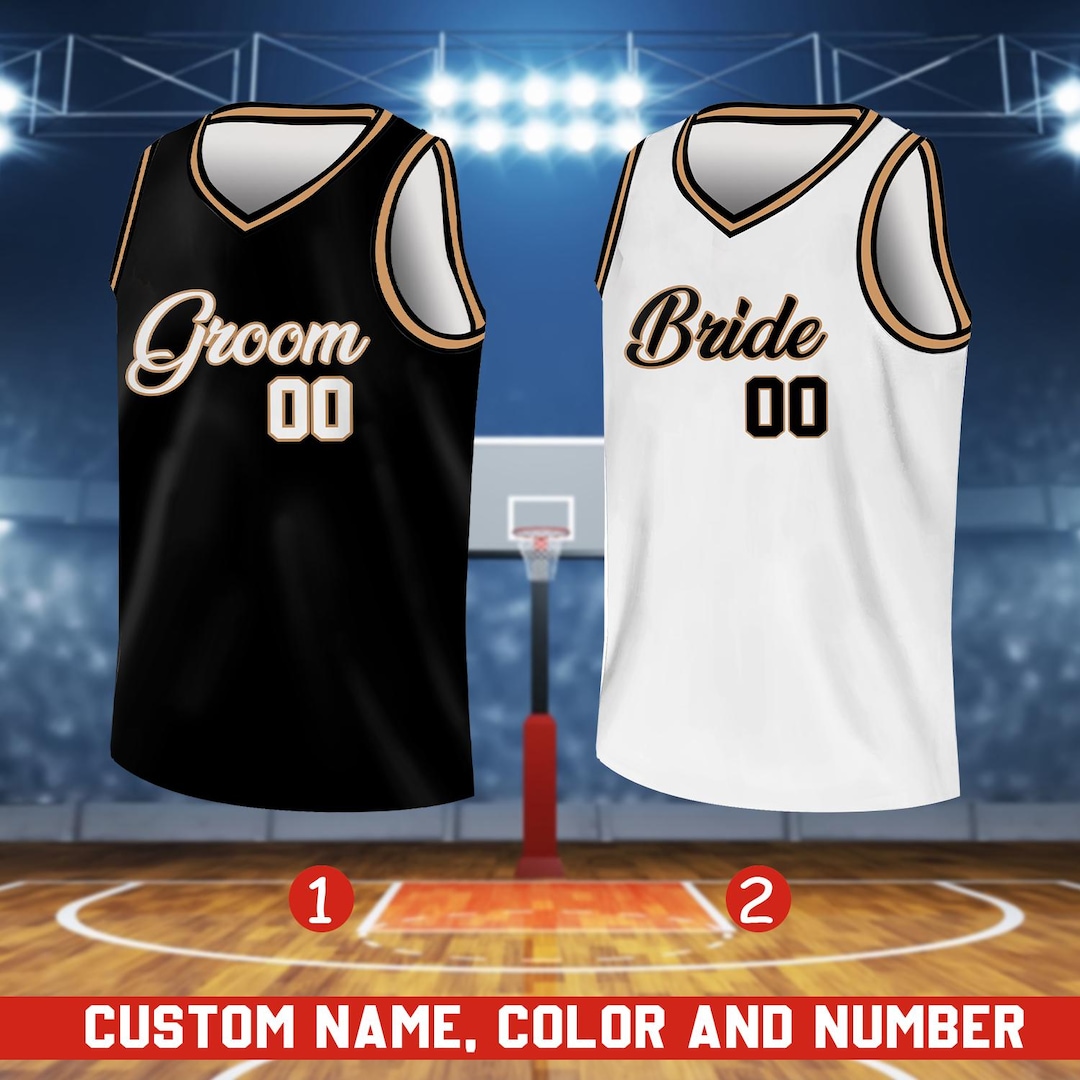 Custom Groom & Bride Basketball Jersey, Personalized Matching Couple ...