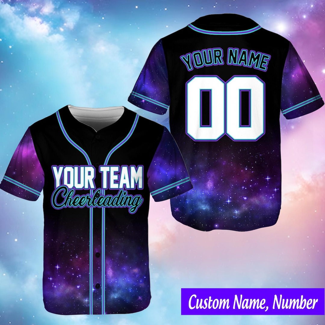 Personalized Glitter Cheer Baseball Jersey, Custom Name Matching Cheer ...