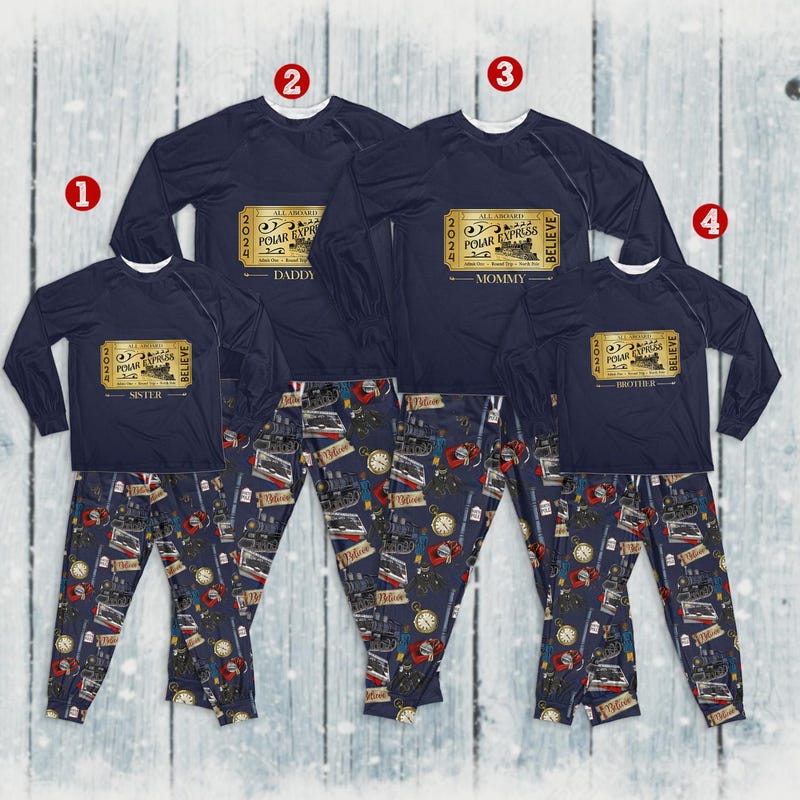 Polar Express Pajamas - Etsy