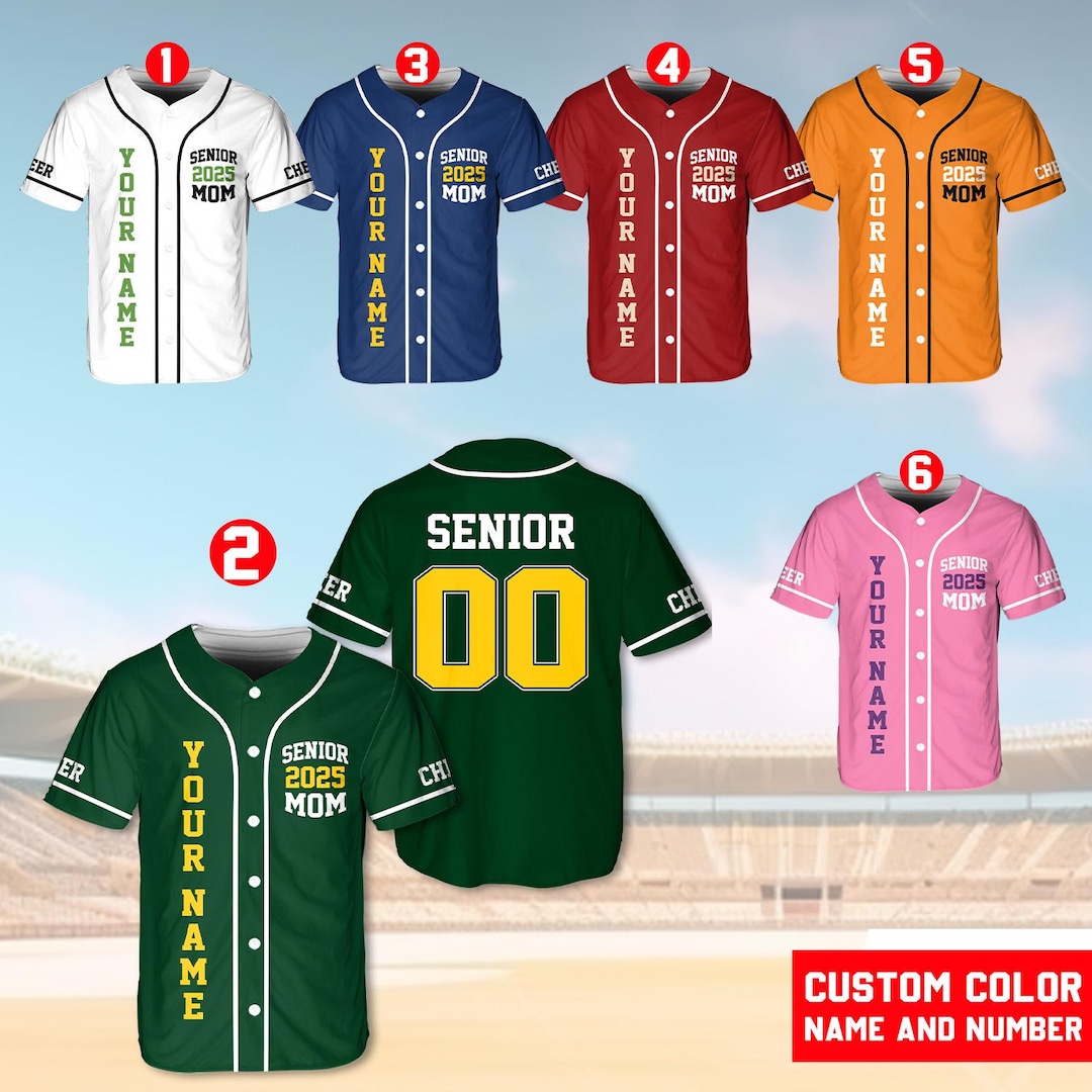 Personalized Cheer Mom Baseball Jersey, Custom Cheerleading Mom ...