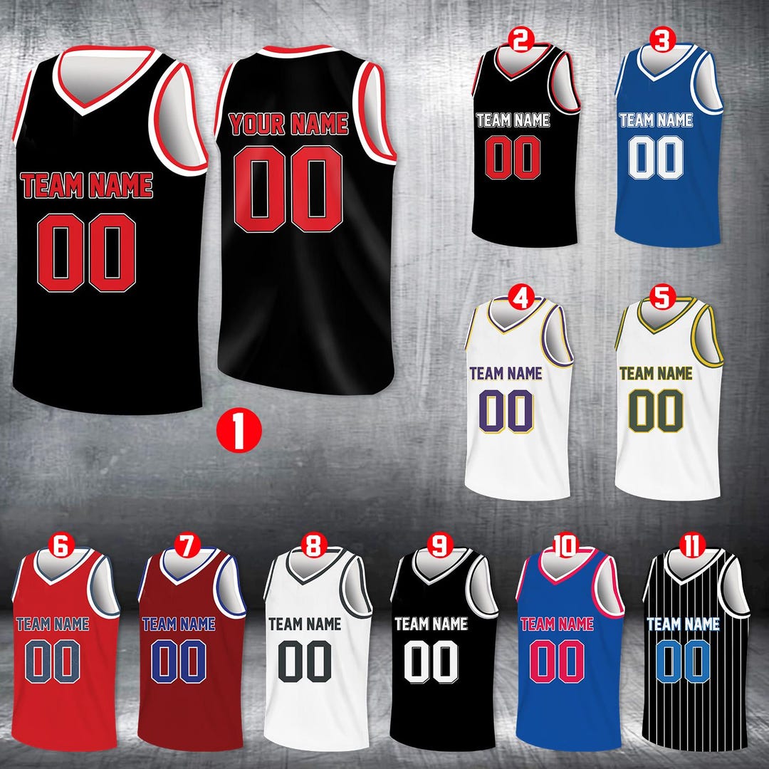 Custom Basketball Jersey Team Name & Number, Basketball Jersey Team ...