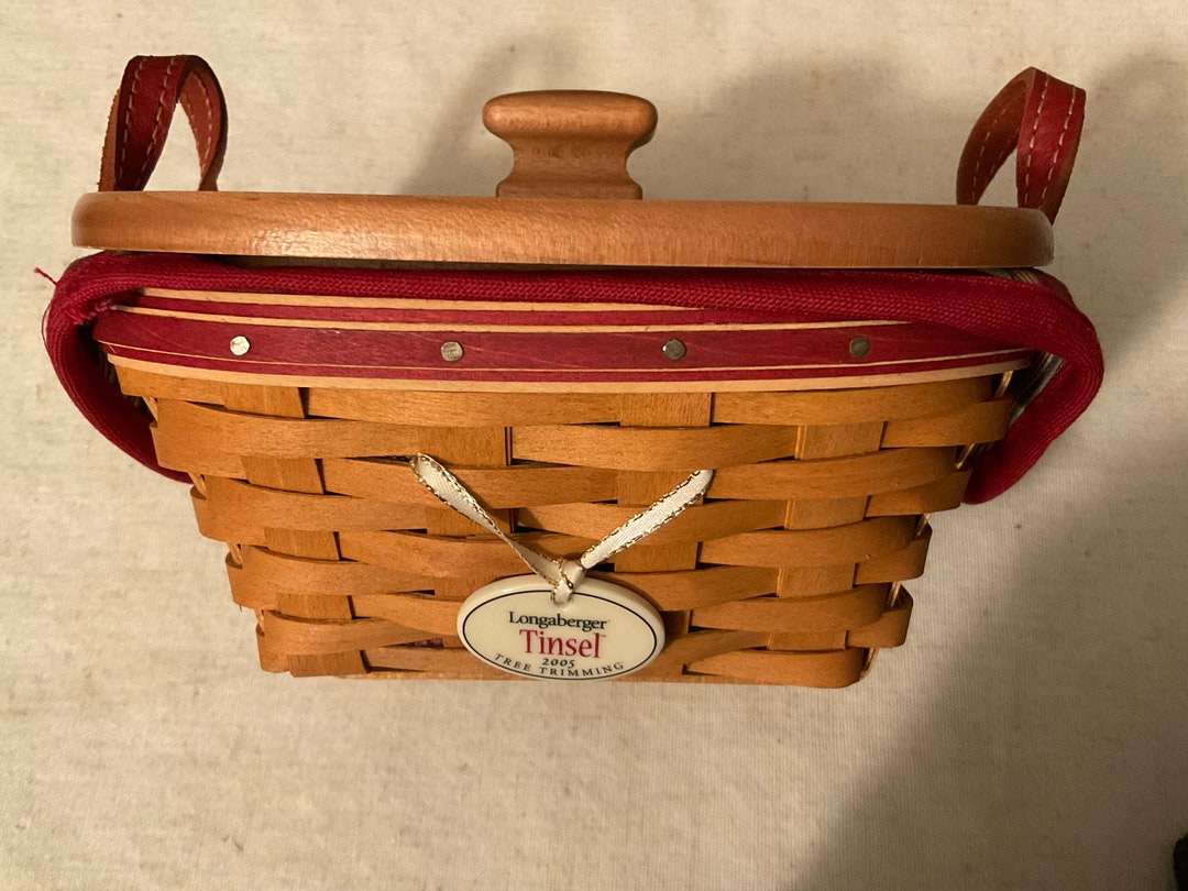 Longaberger Tree Trimming Tinsel Basket - Etsy