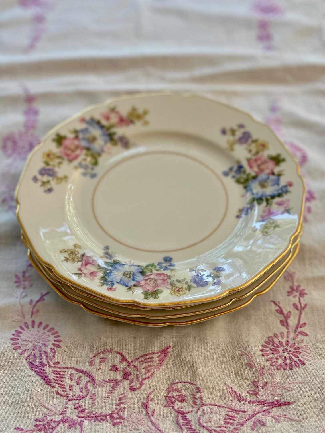 BLOSSOM by H&C Heinrich Plate Set of 4 Vintage Plate Set Tea Party - Etsy