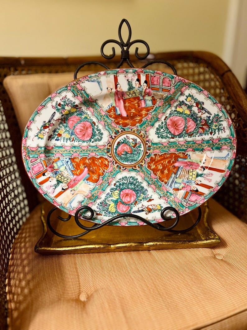 Rose Medallion Platter - Etsy