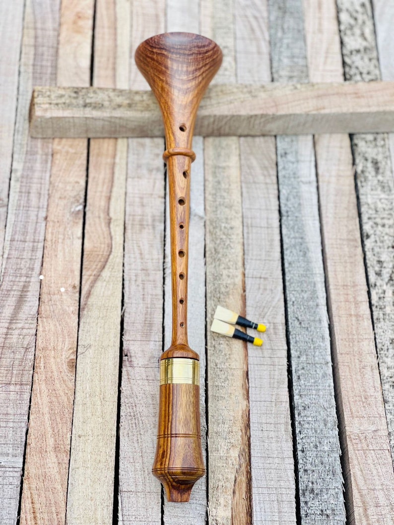 Rosewood RAUSCHPFEIFE Small A Wooden Instrument Medieval Shawm 16th ...