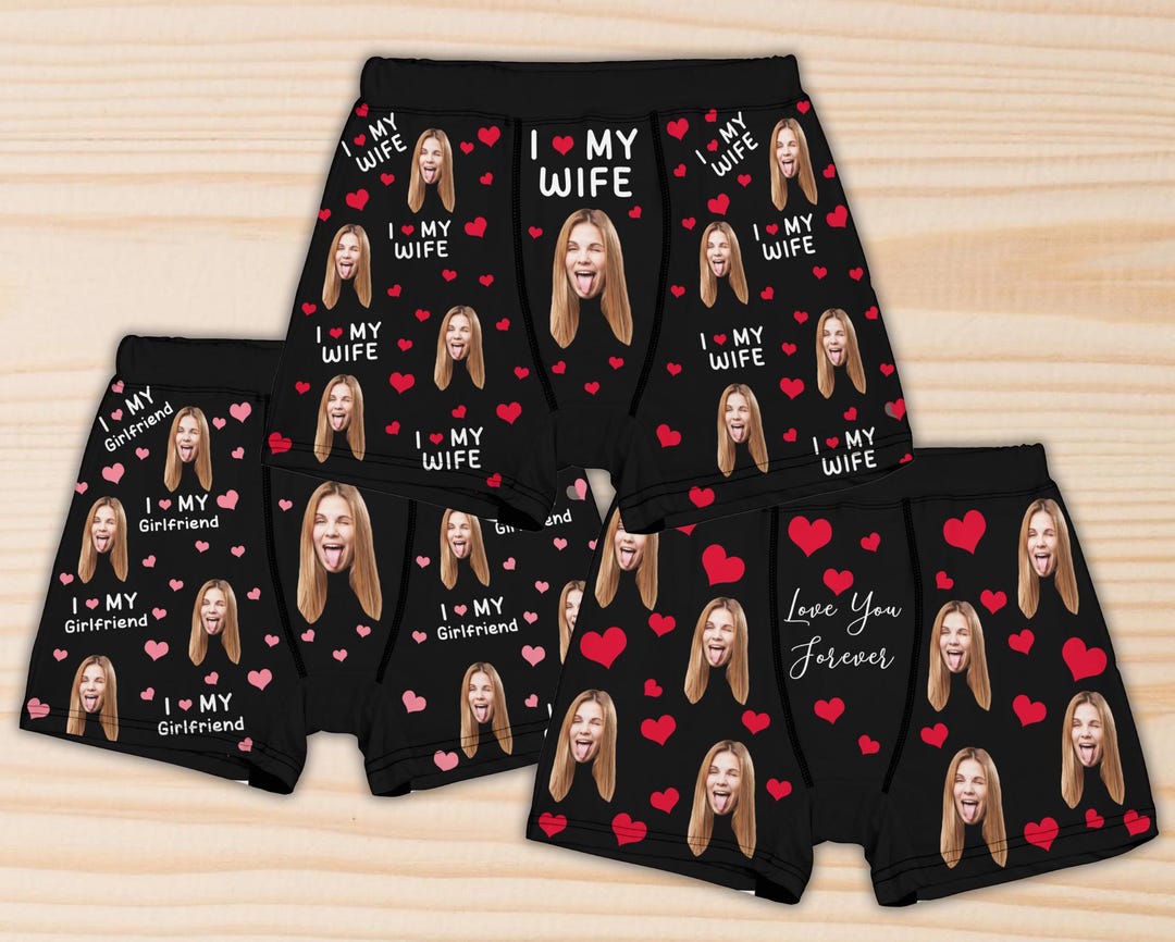 Personalized Face Boxer Briefs, Custom Photo Underwear, Novelty Gift - Etsy