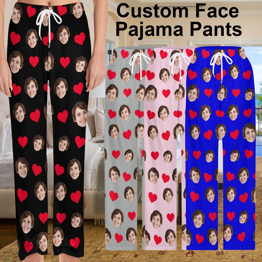 Custom Face Pajama Pants,personalised Pajama With Face,custom Photo ...
