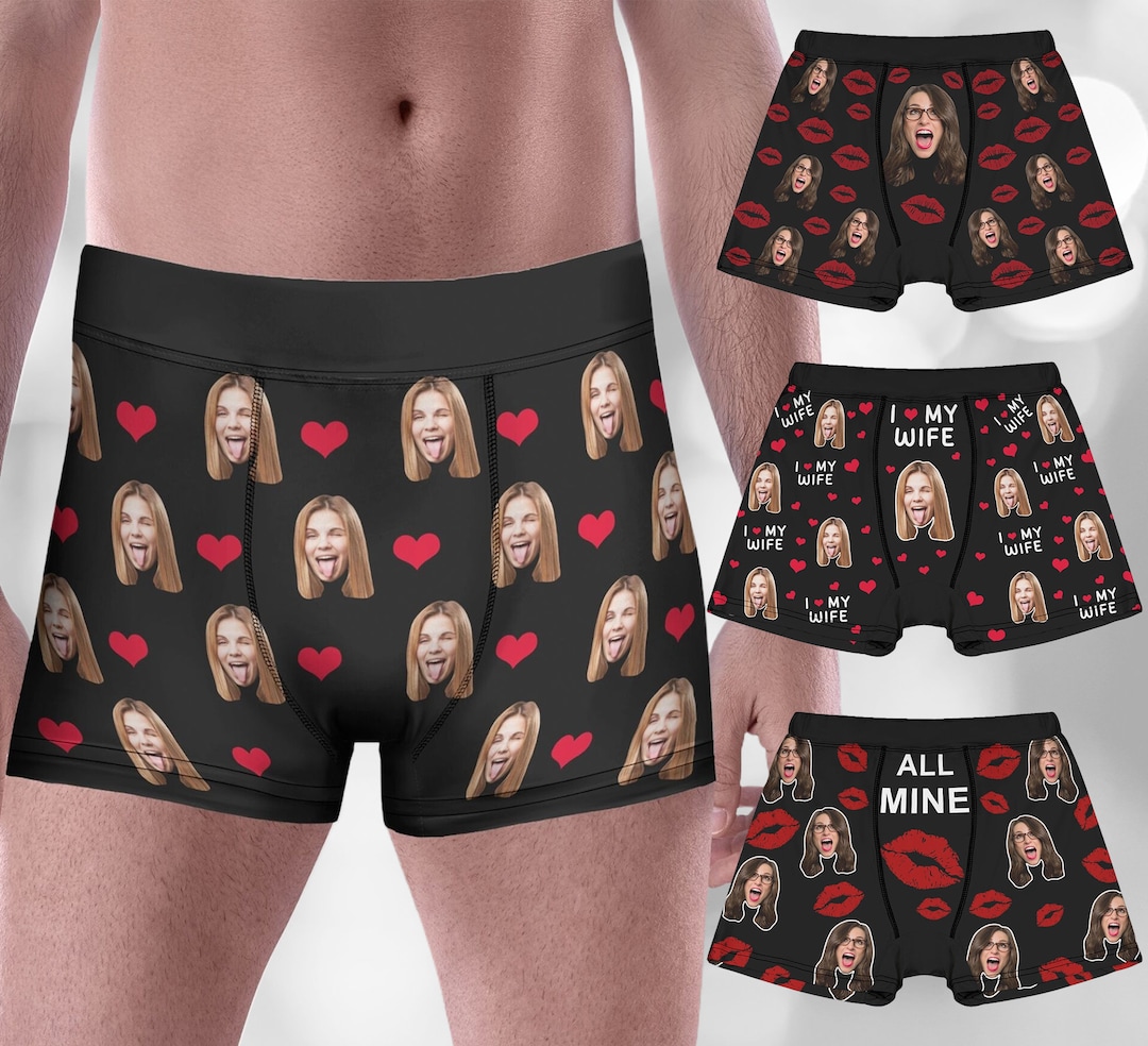Custom Face Boxers: Personalized Photo Underwear, Husband Gift - Etsy