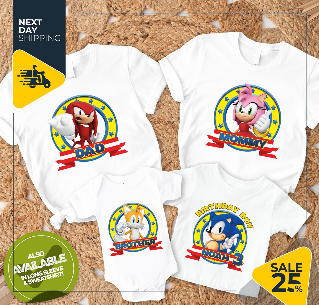 Birthday Shirt | Family Birthday Shirt | Sonic Birthday Shirt | Sonic ...