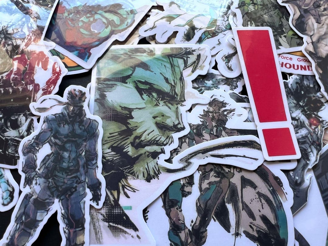 Metal Gear Solid Vinyl Sticker Pack: Laptop, Console, Water Bottle ...