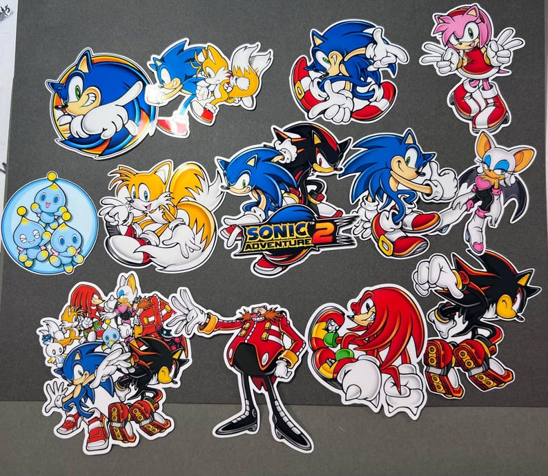 Sonic the Hedgehog Vinyl Stickers: Waterproof Laptop, Console, Water ...