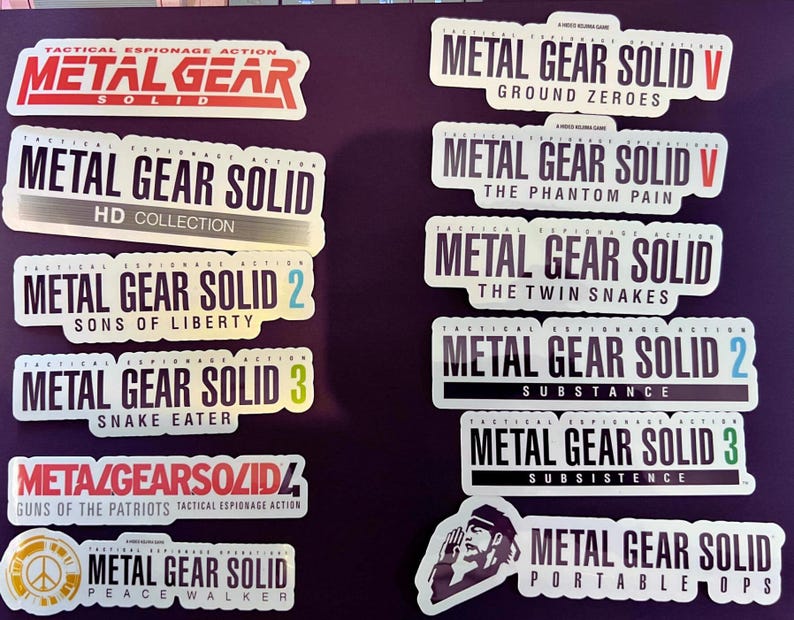 Metal Gear Solid Logo Stickers: Waterproof Vinyl Decals - Etsy