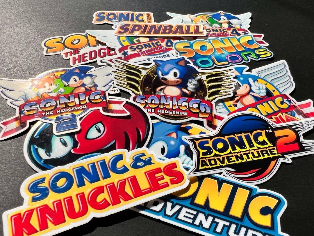 Sonic the Hedgehog Logo Stickers: Waterproof Vinyl Decals - Etsy