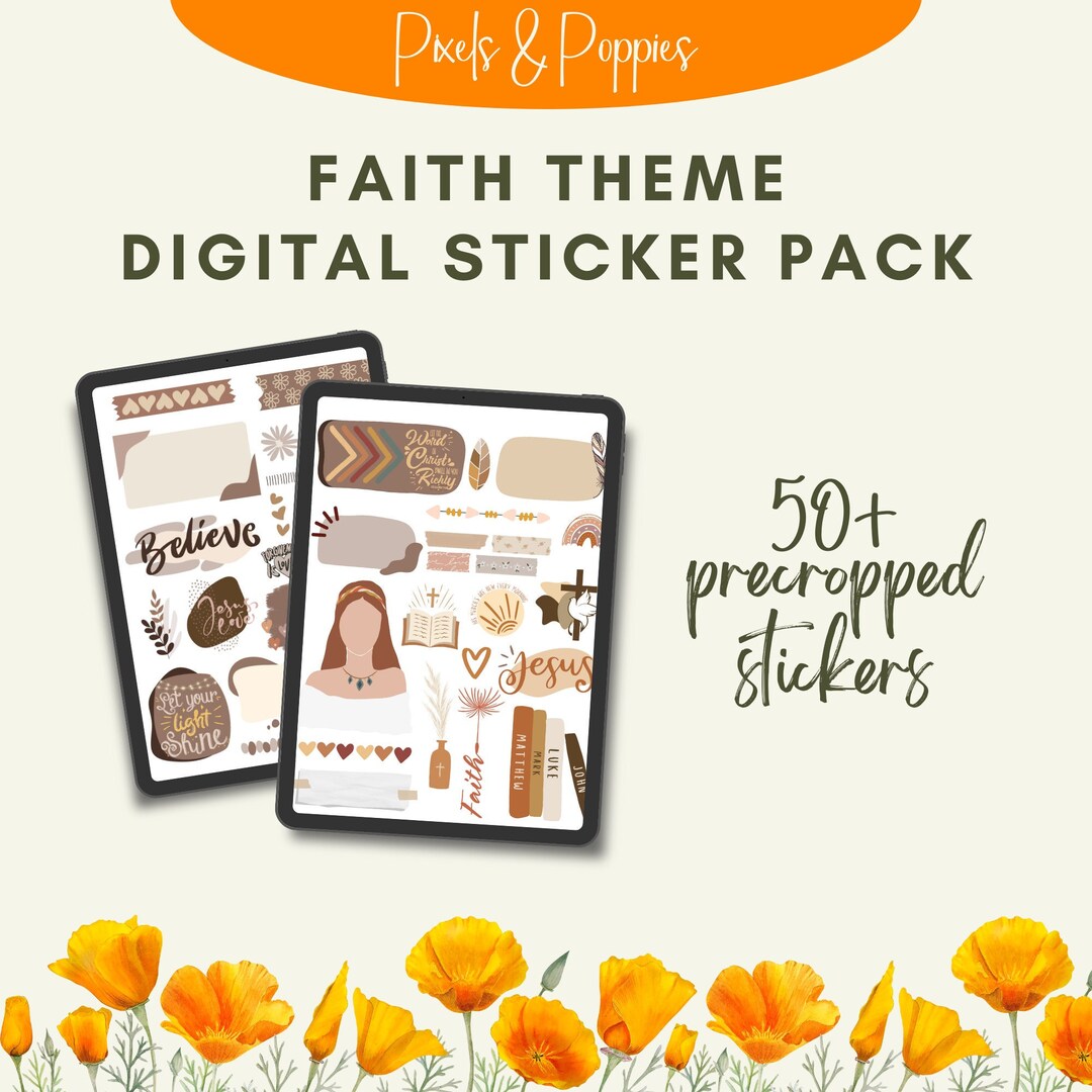 Boho Digital Christian Stickers Digital Faith Stickers Digital Stickers ...