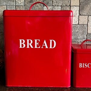 Farmhouse Red Canister Set of 4 - Etsy