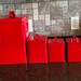 Farmhouse Red Canister Set of 4 - Etsy